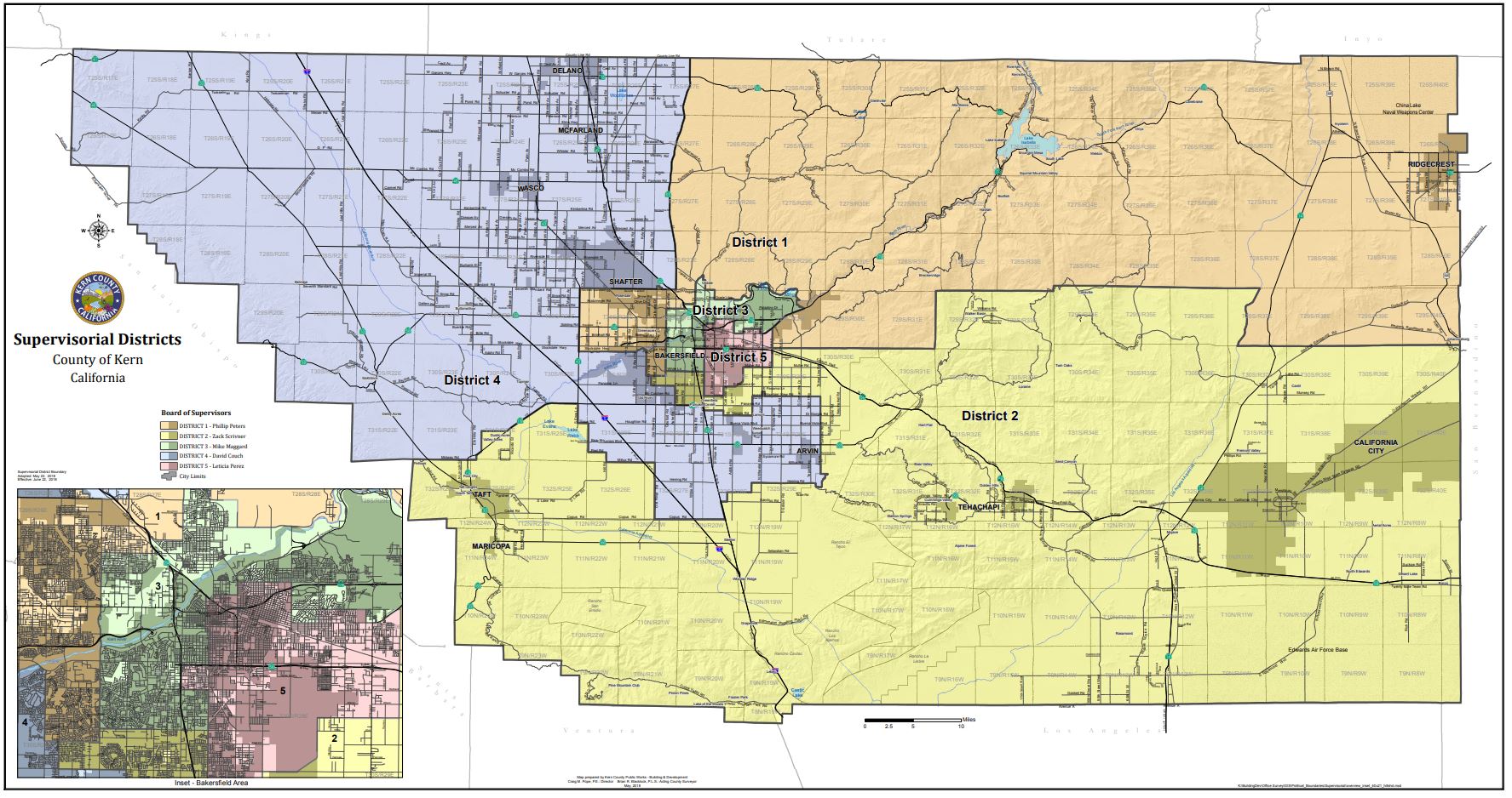 Consideran supervisores de Kern dos mapas de resdistribución distrital